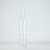 China 375ml High White Bar Top Custom Vodka Bottle 520g Flint Clear Glass Liquor Bottles CY-760 for sale