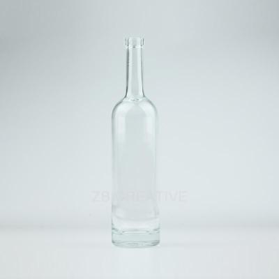 China 750ml Flint Vodka Glass Bottle Cork Top Liquor Packaging Bottle 750g CY-852 for sale