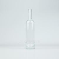 China Personalised 750ml Flint Vodka Glass Bottle Cork Top Spirit Storage 680g CY-884 for sale