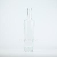 China 750g Custom Vodka Bottle  750ml White Crystal Glass Alcohol Bottle Cork Top CY-899 for sale