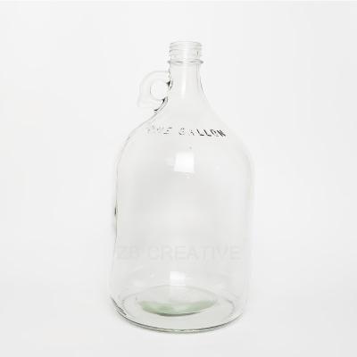 China 4000ml Flint Glass Gallon Vodka Bottle Screw Top For Alcohol Container 1300g CY4000-1448B for sale