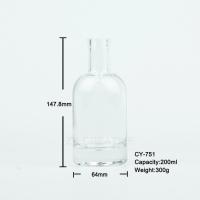China 200ml Flint Gin Glass Bottle Cork Closure Spirits Sampling Gifting 300g CY-751 for sale