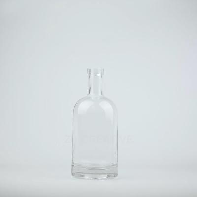 China 750ml Glass Spirit Bottles For Sale Thick Base Cork Top Clear Glass Alcohol Bottles 680g CY-836-1 for sale