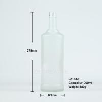 China 1000ml Flint Glass Rum Bottle Screw Cap Closure Commercial Spirits Packaging 580g CY-856 for sale