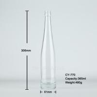 China 365ml Crystal White Liquor Bottle Screw Top For Tequila 480g CY-770 for sale