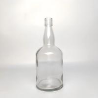 China 750ml Custom Tequila Bottles High White Clear Glass Liquor Bottles Screw Top 515g CY-829 for sale
