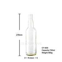 China 700ml Flint Tequila Glass Bottles Screw Cap Liquor Spirits Container 480g CY-830 for sale