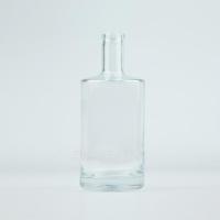 China Crystal White Super Flint Glass Liquor Bottles 750ml Cork Top 760g CY-842 for sale