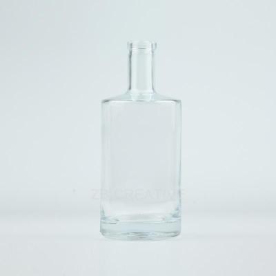China Crystal White Super Flint Glass Liquor Bottles 750ml Cork Top 760g CY-842 for sale