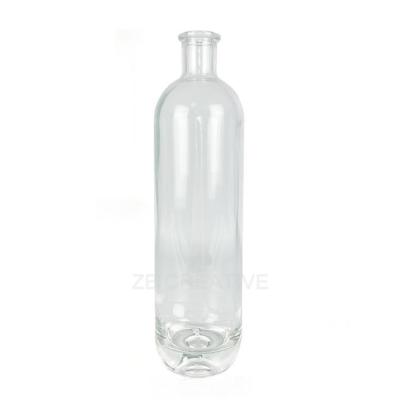 China 1000ml White Liquor Whisky Glass Bottle Crystal Cork Top  850g CY-1030 for sale
