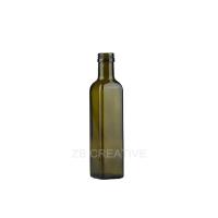China 250ml Square Marasca Glass Olive Oil Bottle With Screw Top For Dressing & Sauce 260G 6221S for sale