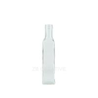 China 250ml Square Marasca Glass Olive Oil Bottle Screw Cap Dressing Sauce Container 260g 6221S for sale