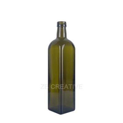 China Screw Top 750ml  Marasca Bottle Square Glass Bottle For Olive Oil 495g 6719S-1 for sale