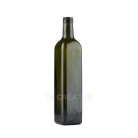 China 750ml Marasca Glass Bottle Screw Top Square Olive Oil Bottle 535g 6719S-2 for sale