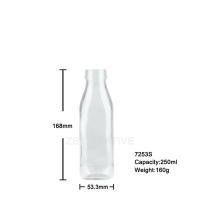 China Flint 250ml Dorica Bottle Round Glass Screw Cap Olive Oil Container 160g 7253S for sale