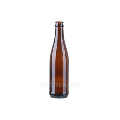 China Amber Flint 330ml Glass Beer Bottles Crown Top For Craft Brew 308g CY-303 for sale