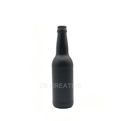 China 330ml bulk glass beer bottles Amber Flint Crown Top For Craft Brew 293g CY-307 for sale