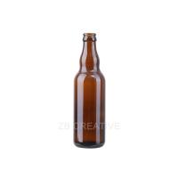 China Craft Brew Glass Beer Bottle 12oz Amber Flint  315g OEM/ODM CY-312 for sale