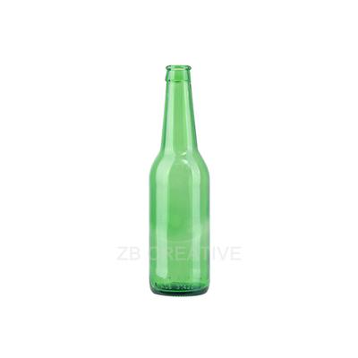 China 330ml Emerald Green Glass Lager Beer Bottle Crown Top For Soft Drinks 270g CY-313 for sale