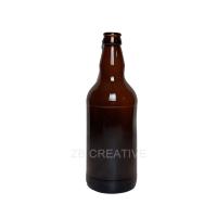 China CY Glass Amber Flint Brown Beer Bottles 500ml  For Craft Brew 425g CY-504B for sale