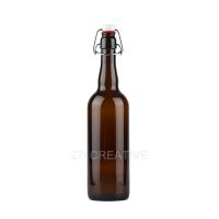 China Swing Top Amber Beer Glass Bottles 750ml For Craft Brew 535g CY-705 for sale