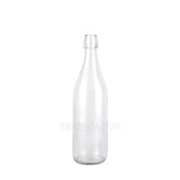 China Round Empty Glass Water Bottle Swing Top 1000ml For Water 455g CY-806 for sale