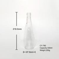 China 11oz Screw Top Empty Glass Water Bottle Beverage Drink Container CY-792 for sale