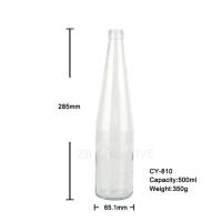 China 500ml Flint Screw Top Empty Glass Water Bottle Carbonated Drink Container CY-810 for sale
