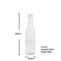 China 330ml Flint Swing Top Empty Glass Water Bottle Reusable Drink Container CY-813 for sale