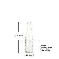 China 250ml Flint Crown Top Glass Beverage Bottle Soda Drink Packaging CY-826 for sale