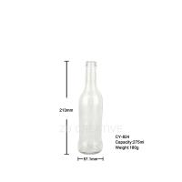 China Flint 275ml Crown Top Glass Beverage Bottle Empty RTD Soda Container CY-824 for sale