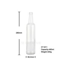 China 460ml Flint Screw Top Glass Beverage Bottle Refillable Juice Container CY-811 for sale