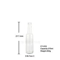 China 9oz Flint Screw Top Glass Beverage Bottle RTD Juice Drink Container CY-818 for sale