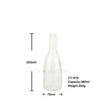 China Clear 360ml Flint Screw Top Glass Beverage Bottle Juice Container CY-819 for sale