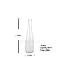 China 300ml Flint Screw Top Glass Beverage Bottle Juice Drink Packaging CY-820 for sale