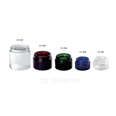 China 20ml-100ml 4-Color Straight Wall Glass Food & Cream Bottle Screw Cap for Cream Food 43.8g-130g CY957-CY961 for sale