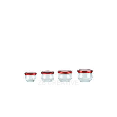 China 70ml-200ml Flint Bird's Nest Glass Jar Screw Neck Food Storage 100g-150g CY1424-1427 for sale