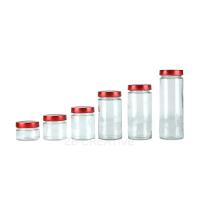 China 75ml-380ml Flint Round bulk Glass Jars Screw Neck Food Candle 80g-260g CY1428-1434 for sale