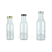 China 250ml-1000ml Flint Milk Glass Bottle Screw Neck Juice Drink CY1206-1437 for sale