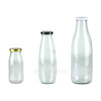 China 250ml-1000ml Flint Milk Glass Bottle Screw Neck Juice Drink CY1206-1437 for sale