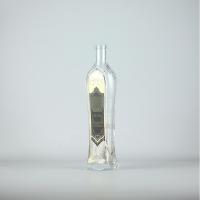 China 375ml Custom Decal Firing Glass Bottle Cork Top Premium Spirits Packaging for sale