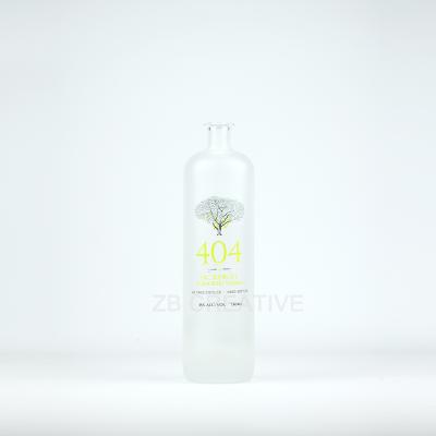 China 750ml Custom Glass Bottle Frosted Glass Liquor Bottle with Cork Top for Premium Spirits Packaging for sale