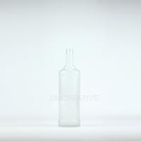 China 1000ml Flint Frosted Glass Liquor Bottle with Screw Top for Premium Spirits for sale