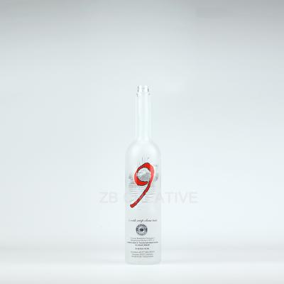 China 700ml Custom Glass Bottle Frosted Glass Bottle with Screw Neck for Spirits and Liquor Packaging for sale
