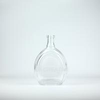 China 530ml Custom Glass Bottle Flint Custom Engraved Liquor Glass Bottle with Premium Cork Finish for Spirits for sale