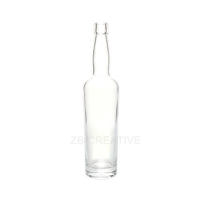 China 750ml Cork Top Spirit Glass Bottle with 680g Heavy Base for Premium Liquor and Vodka for sale