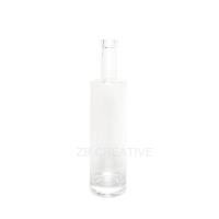 China 700ml Clear Heavy Base Glass Liquor Bottle with Cork Top for Premium Spirits Packaging for sale