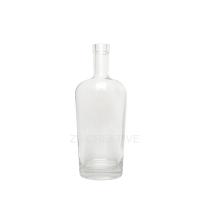 China 750ml Clear Premium Spirit Bottle with Cork Top for Vodka and Liquor - Food-grade and BPA Free for sale