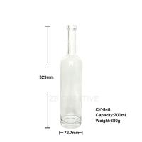 China 700ml Cork Closure Spirit Glass Bottle Reusable Recyclable Premium Liquor Brandy Spirits for sale