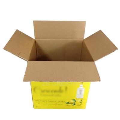 China Master B-Flute Corrugated Carton Heavy-Duty Shipping Box Glass Bottle Packaging for sale